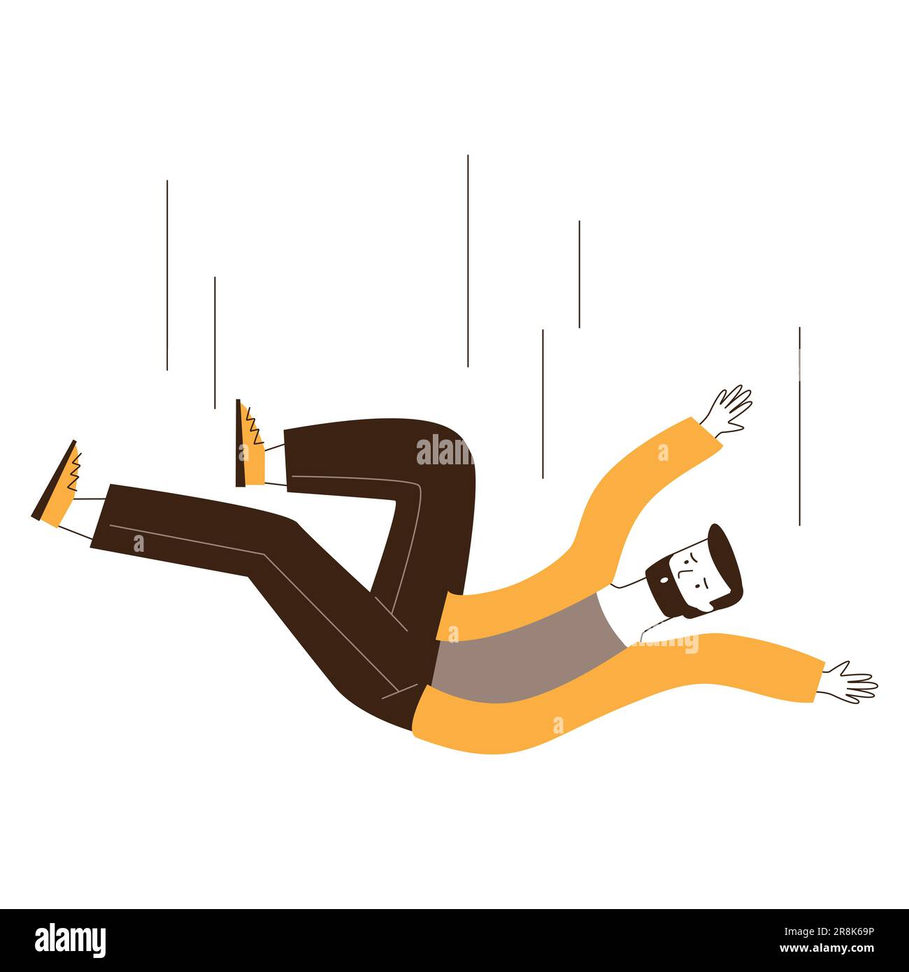 Scared man falling down Stock Vector Image & Art - Alamy