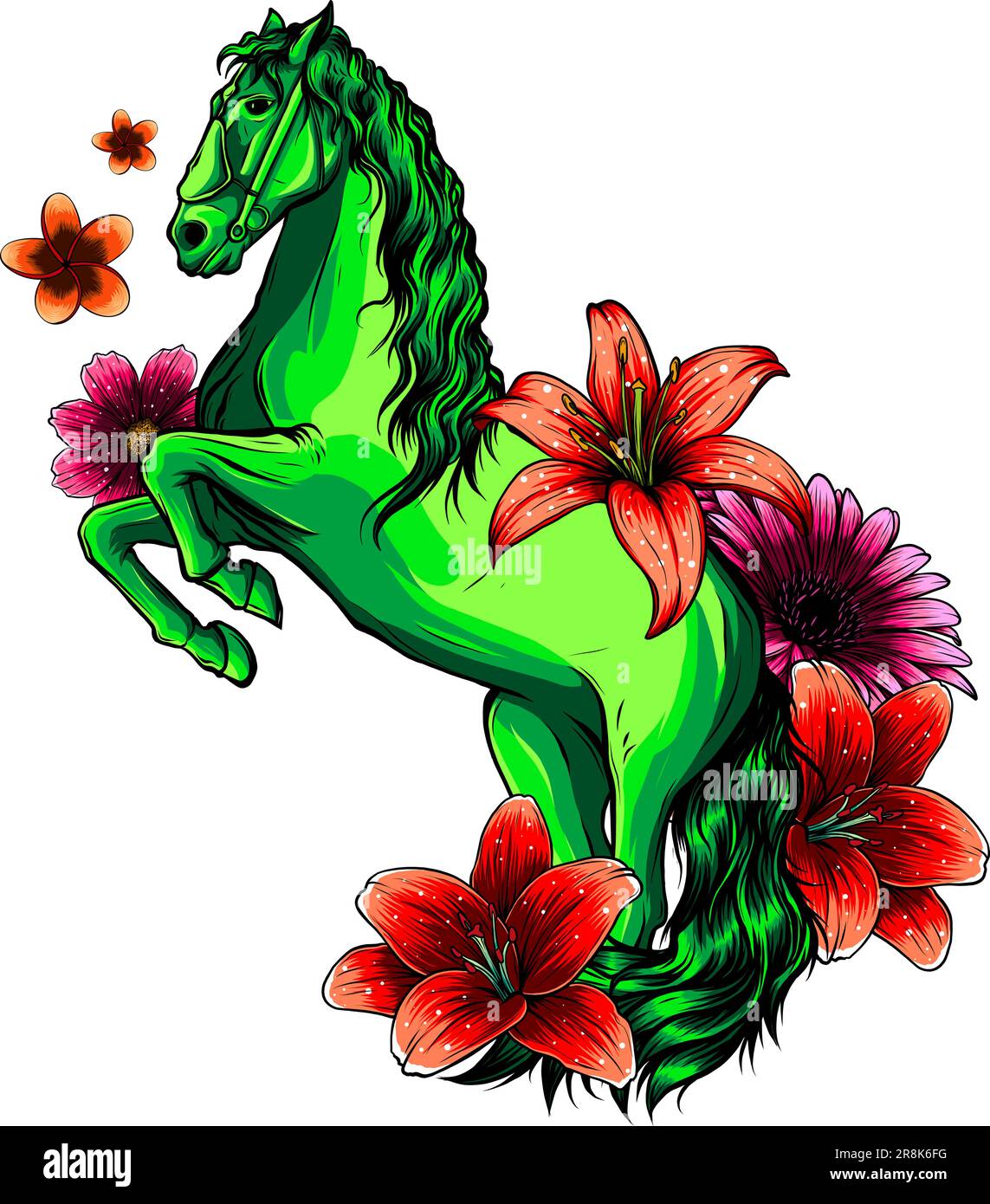 Horse spring flowers Cut Out Stock Images & Pictures - Alamy