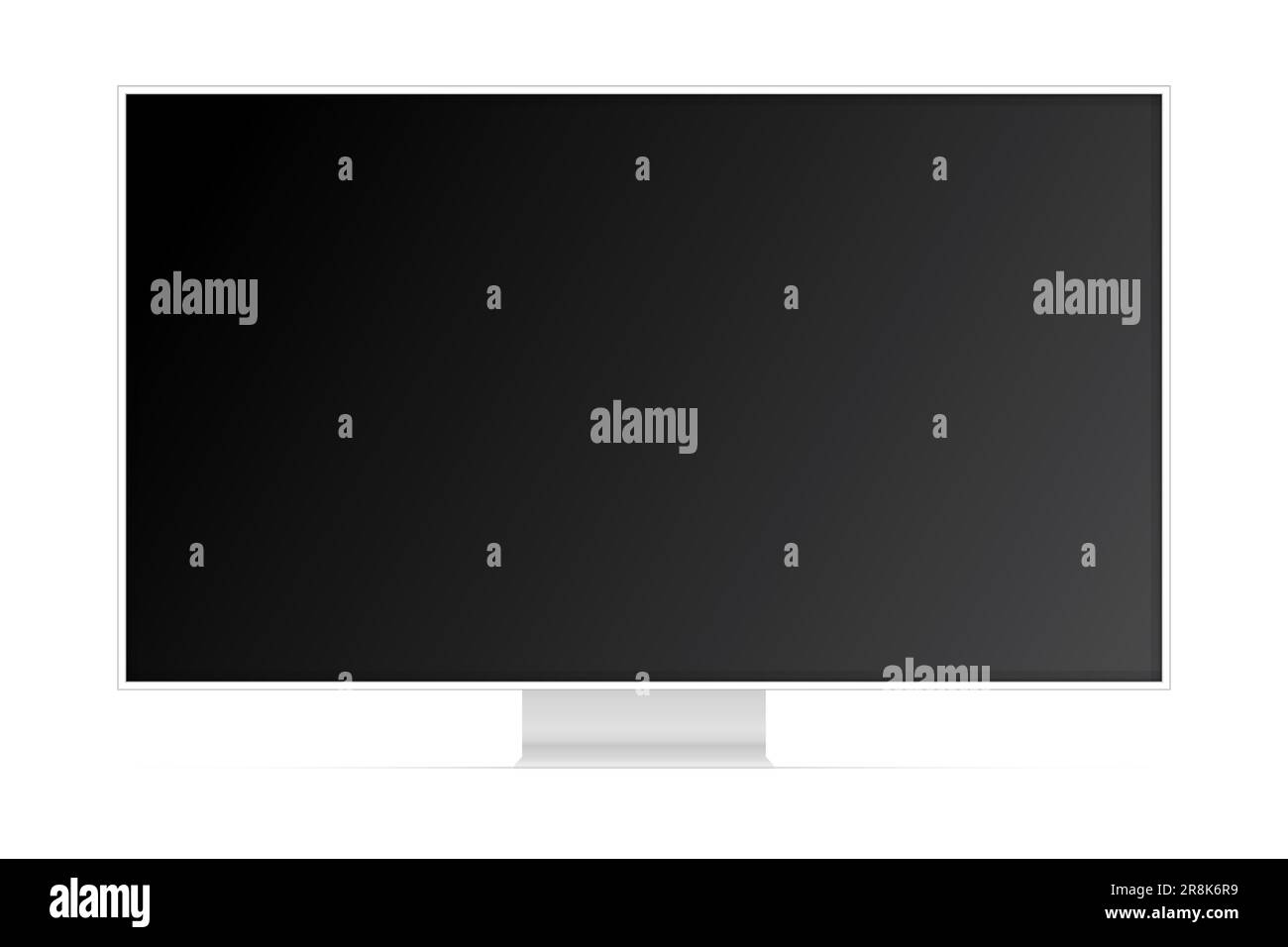 4K TV flat screen lcd or oled, plasma, realistic illustration. blank ...