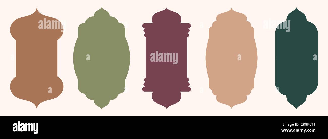 Shape Islamic door and window silhouette Arabic arch. Collection of ...