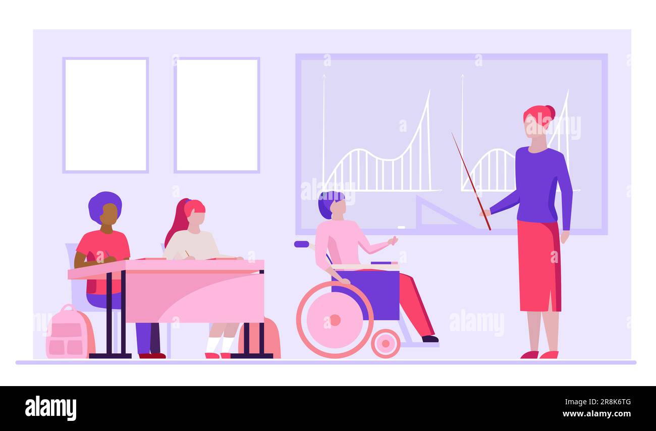 Disable student in class Stock Vector Image & Art - Alamy