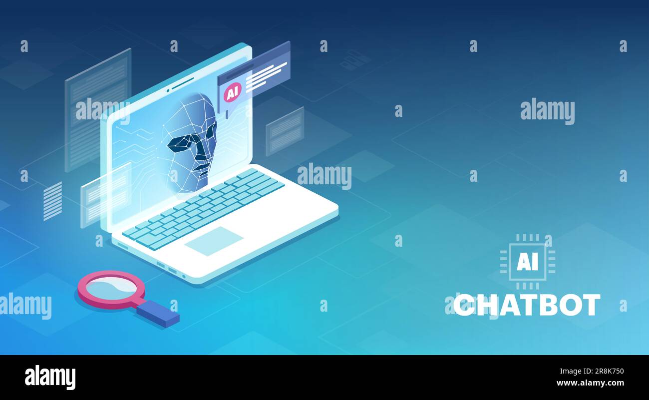 Artificial intelligence, chatbot and modern technology concept Stock ...