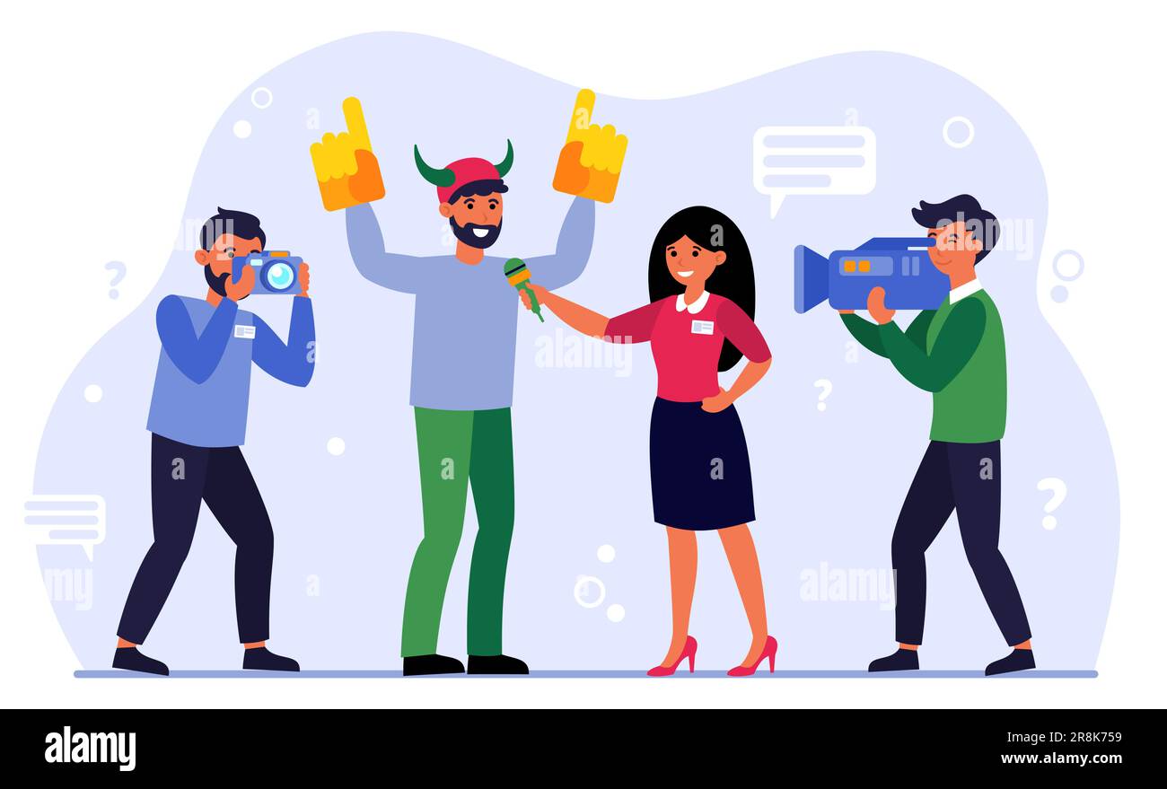 Interview outdoor Stock Vector Images - Alamy