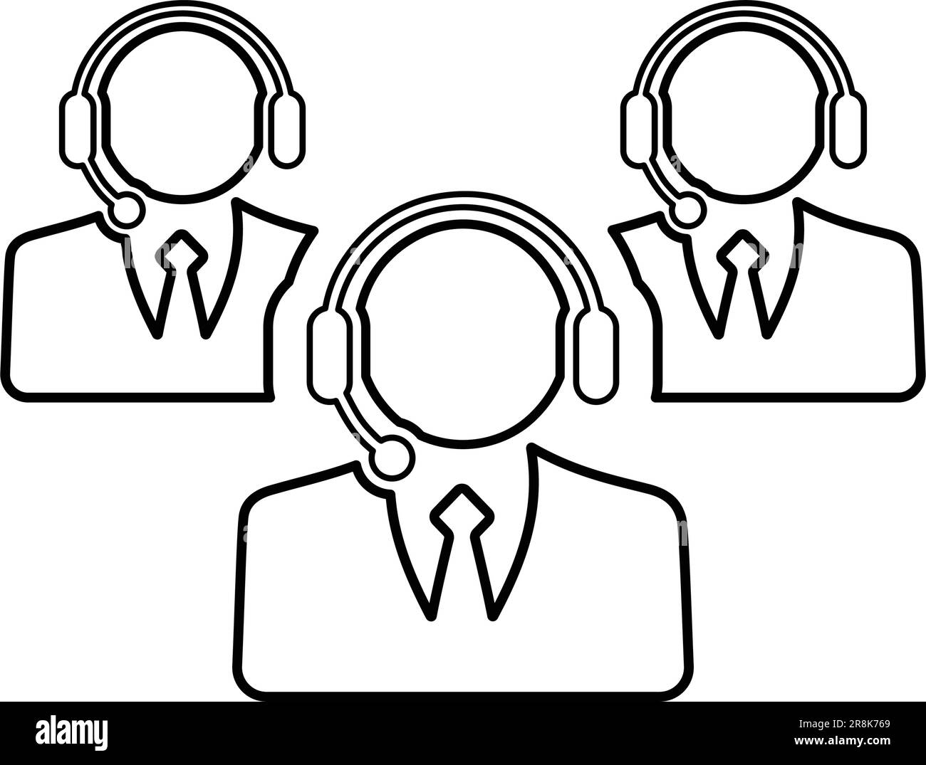 Call Center Manager flat vector design template vector illustration for ...