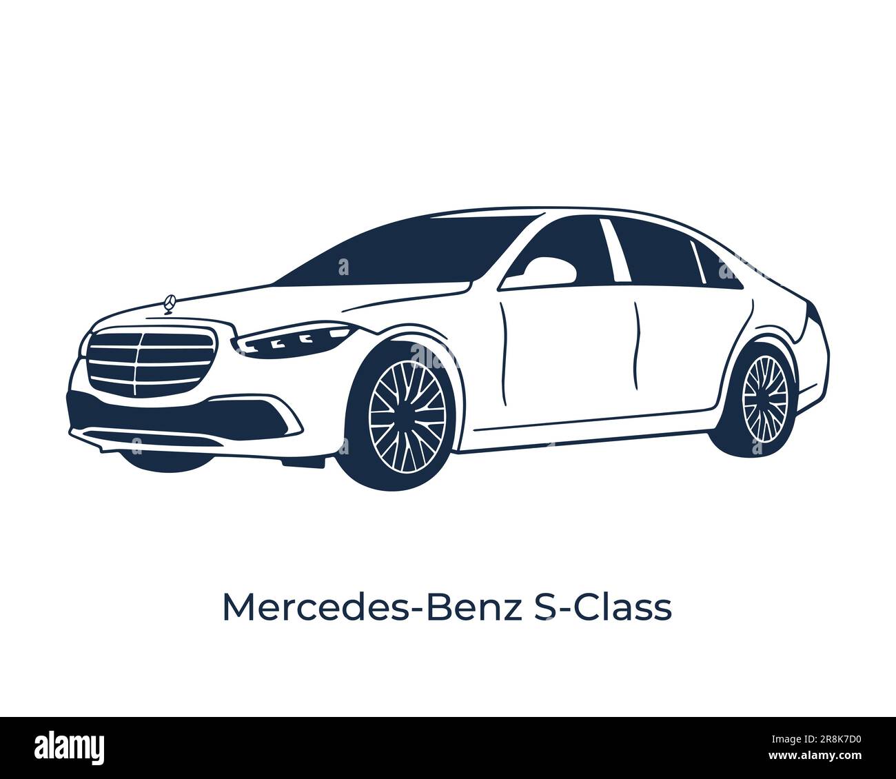Vector silhouettes, icons of Mercedes brand cars Stock Vector Image ...