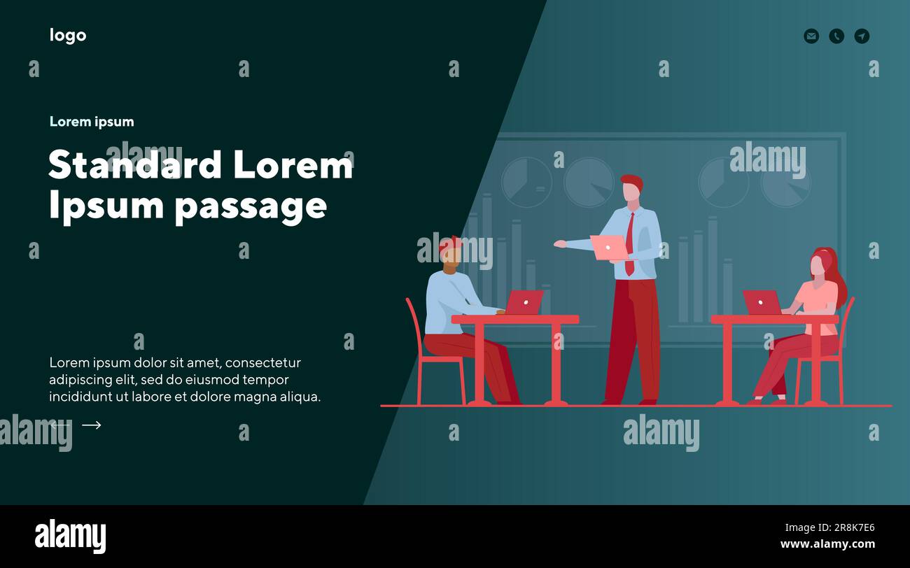 Team instructing Stock Vector Images - Alamy