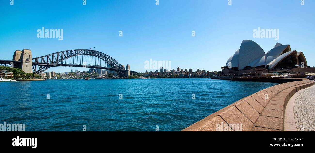 Sydney Opera House and Harbour Bridge from Darling Harbour, New South ...