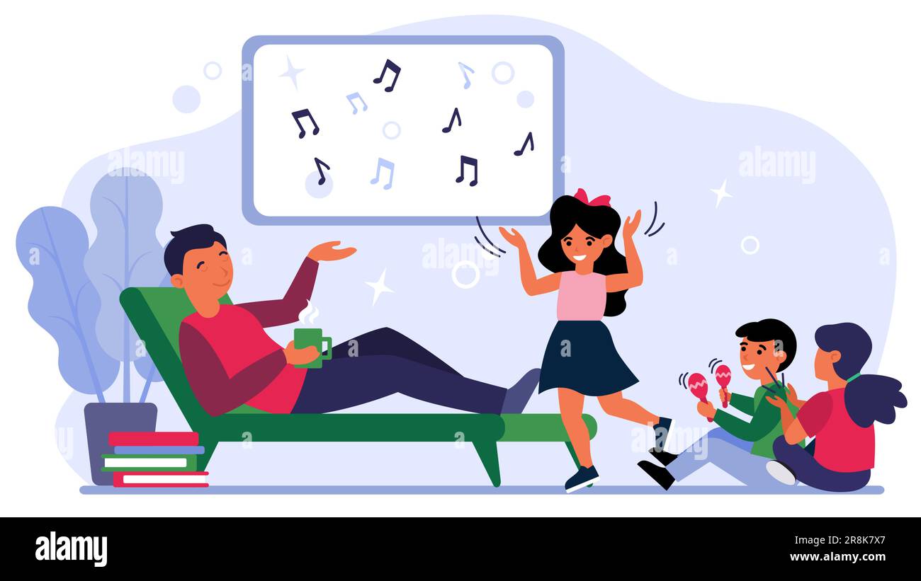 Singing party children Cut Out Stock Images & Pictures - Alamy