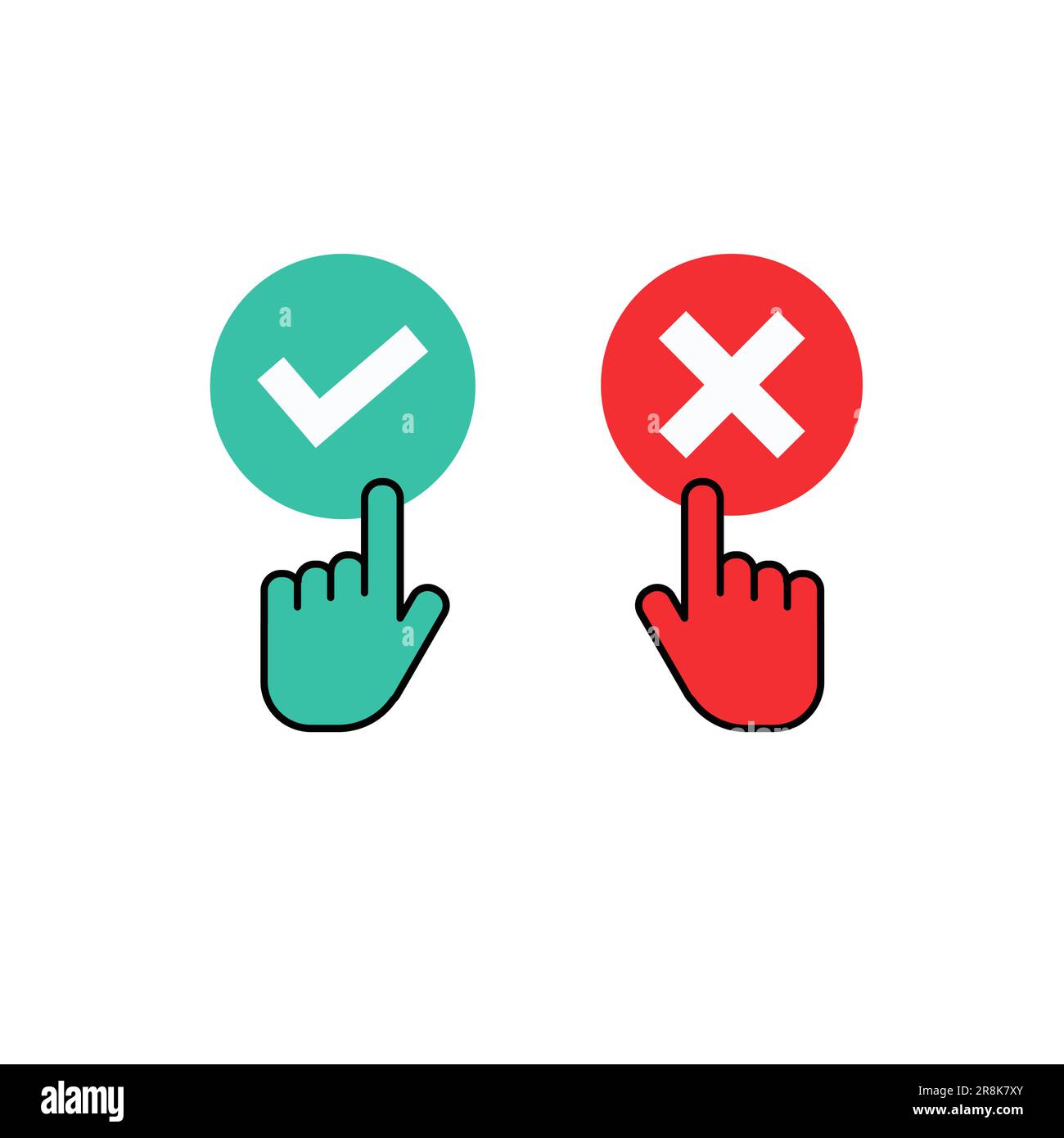 X mark image vector vectors Cut Out Stock Images & Pictures - Alamy