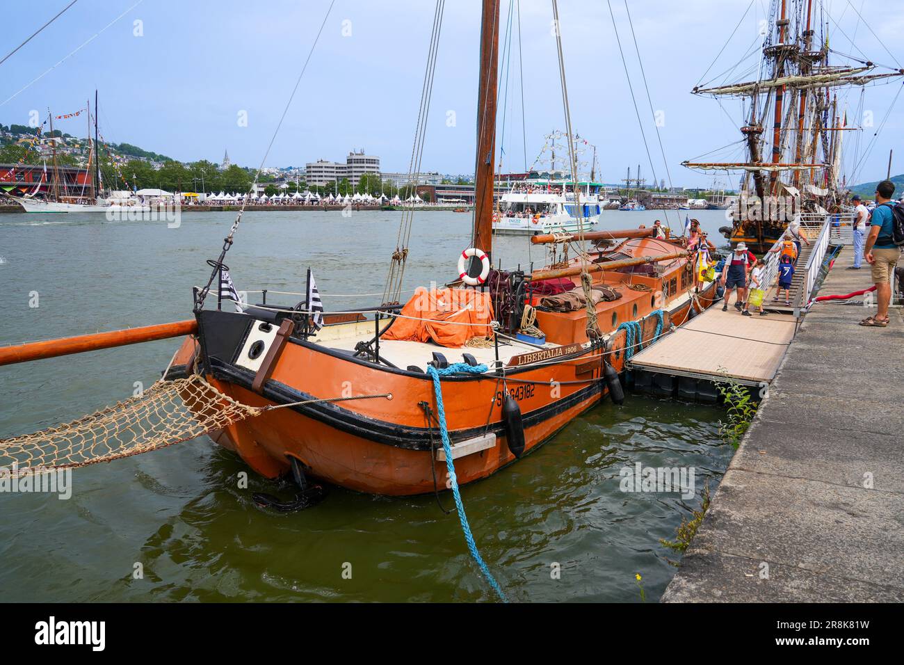 Rouen, France - June 17, 2023: French sailing houseboat "Libertalia ...