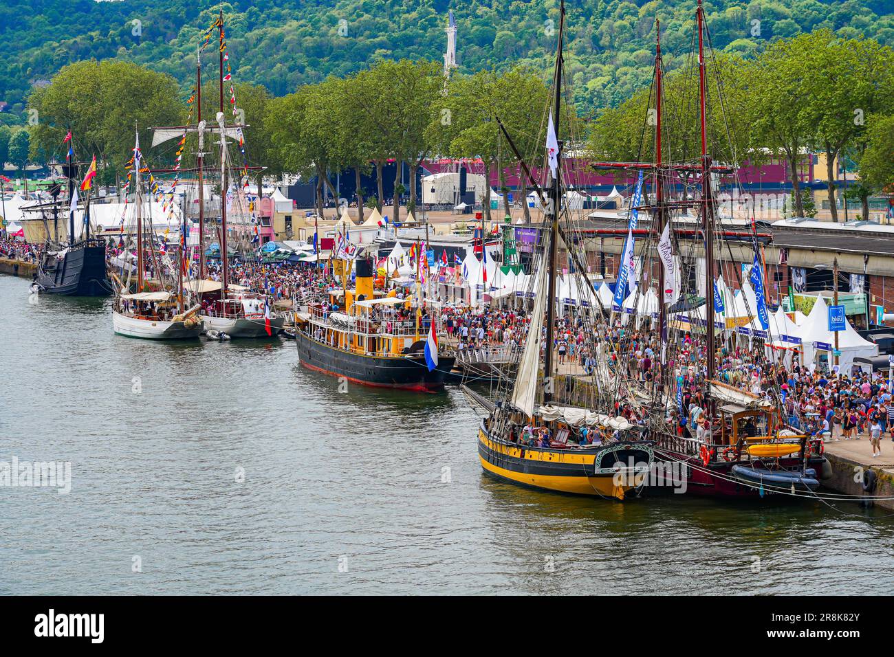 Rouen, France - June 17, 2023: "Hydrograaf" sailing vessel moored on ...