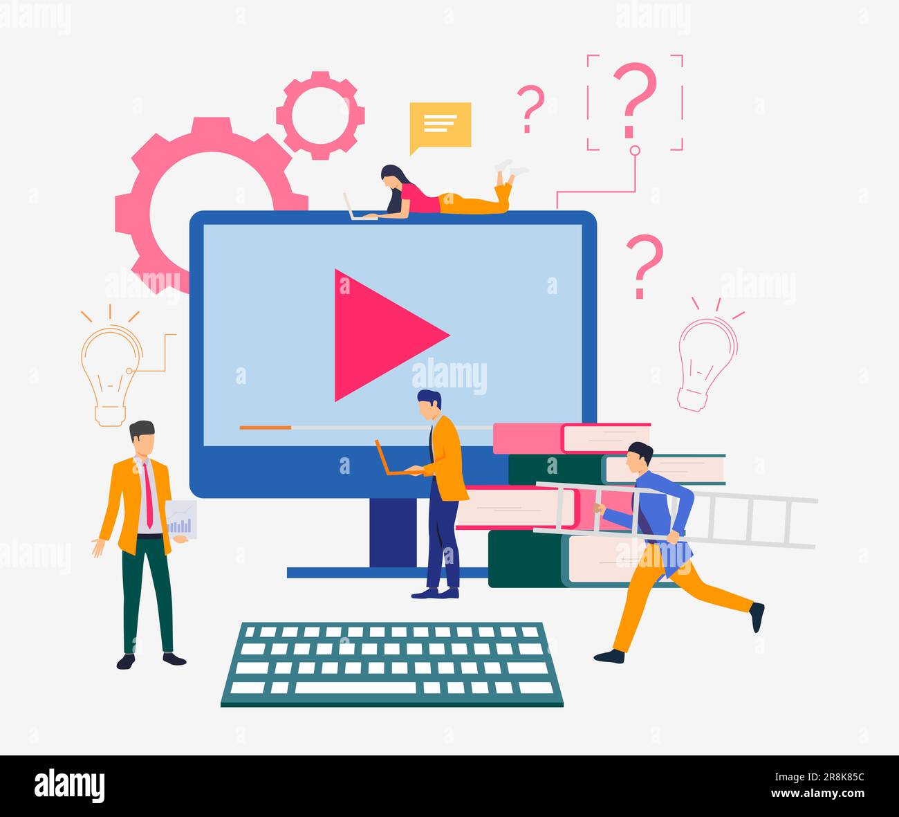 Modern businesswoman making presentation Stock Vector Images - Alamy