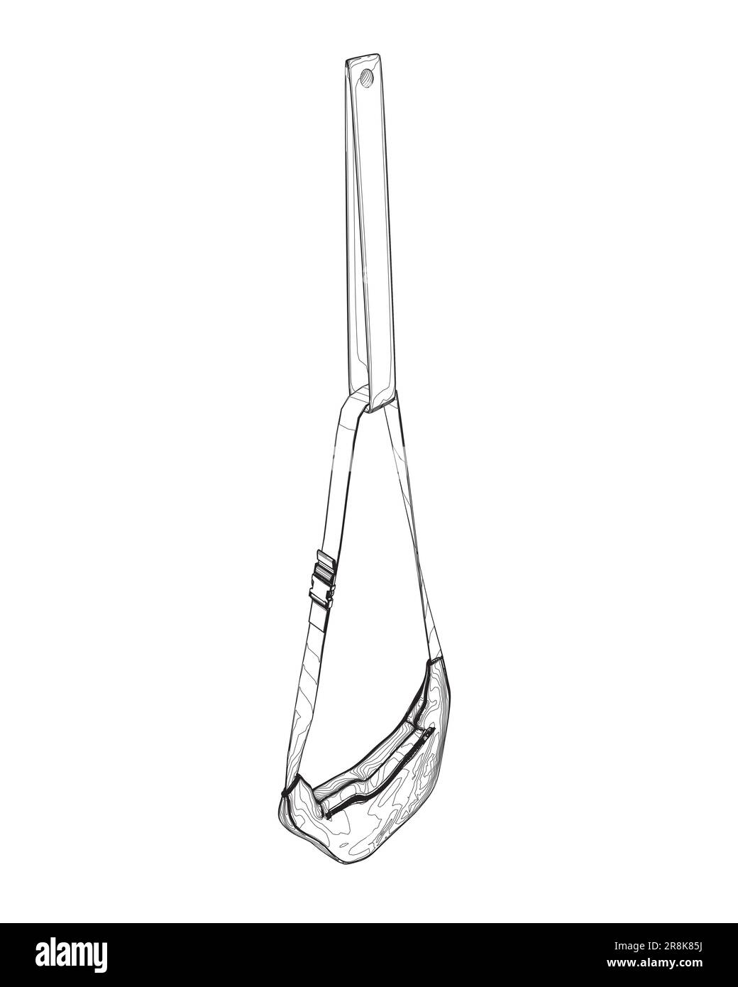 Old fashioned, retro style waist bag, fashion accessory from 90s ...