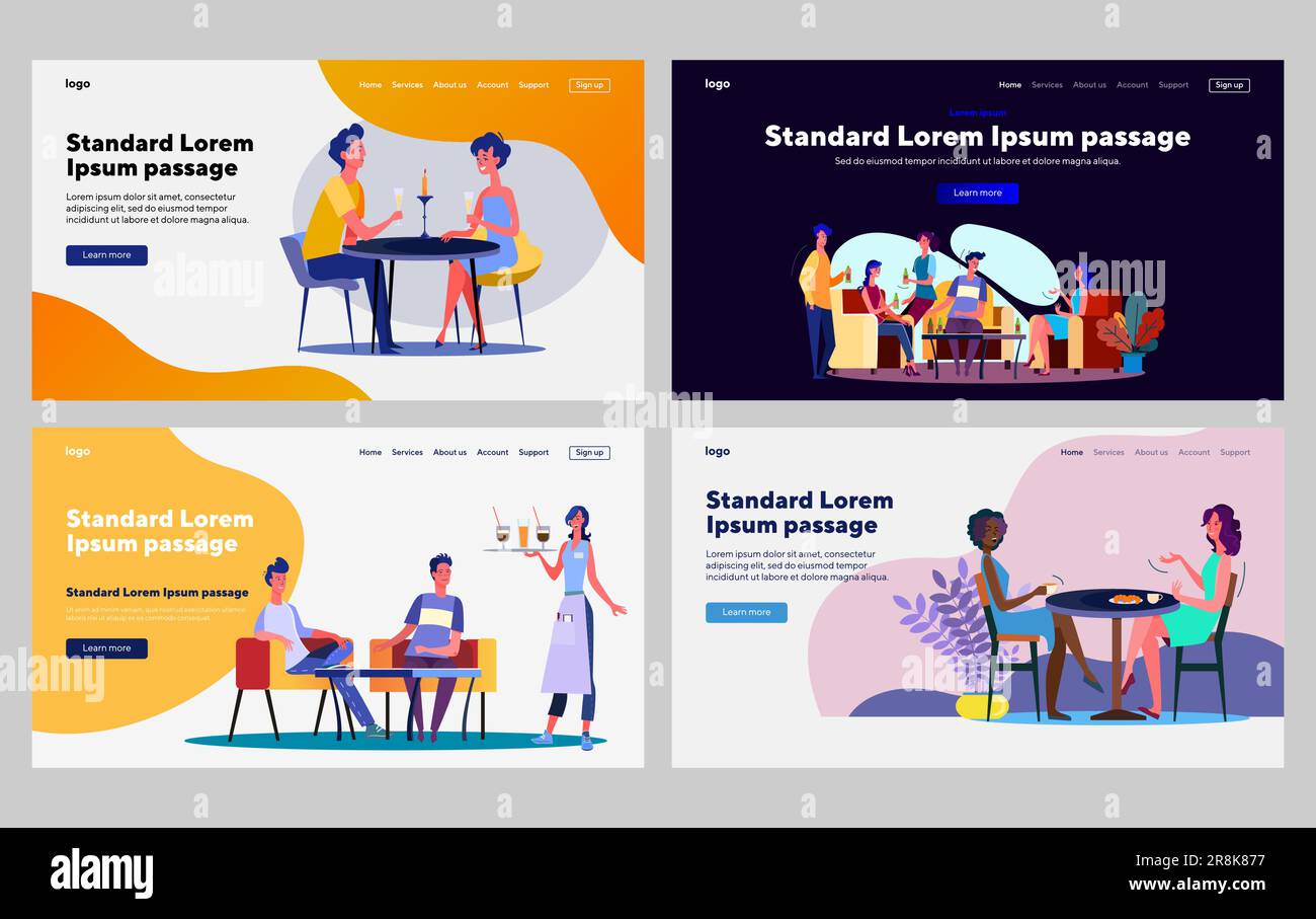 Friends gathering isolated cartoon Stock Vector Images - Alamy