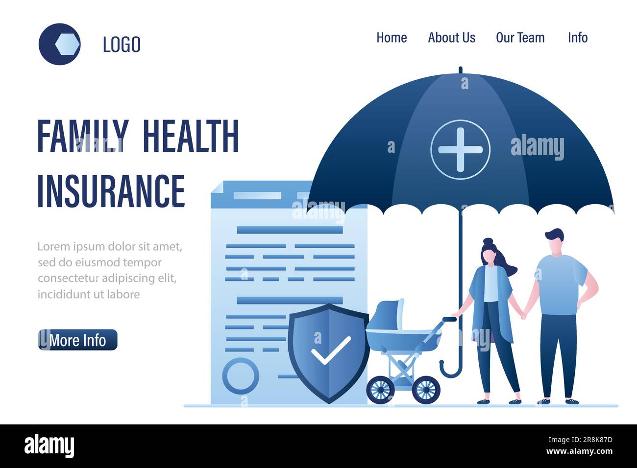 Big family hospital Stock Vector Images - Alamy