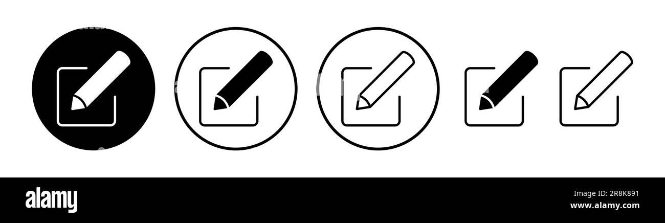Edit icon vector. edit document sign and symbol. pencil Stock Vector ...