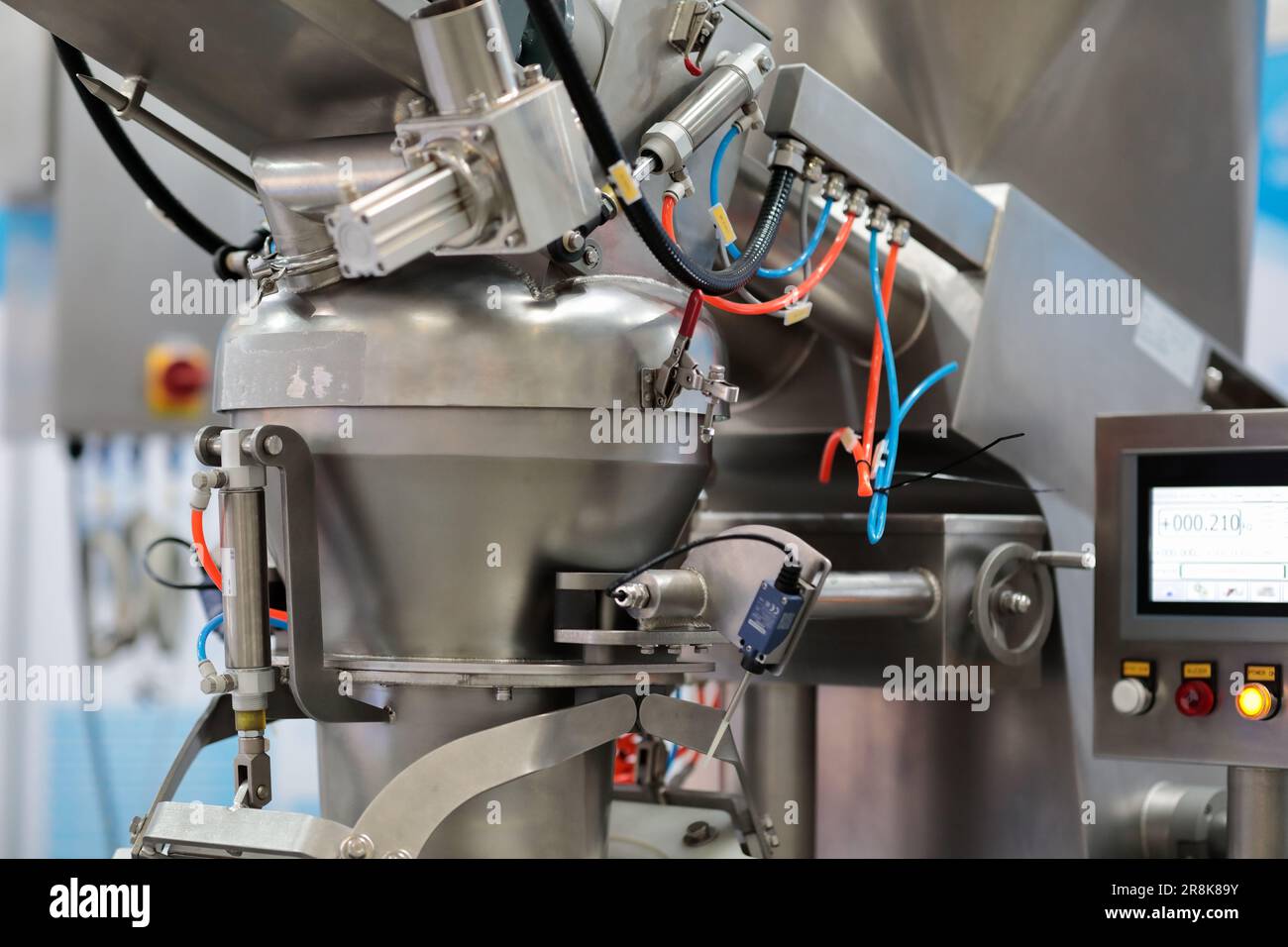 Semi automatic big bag powder packing system. Control panel and ...