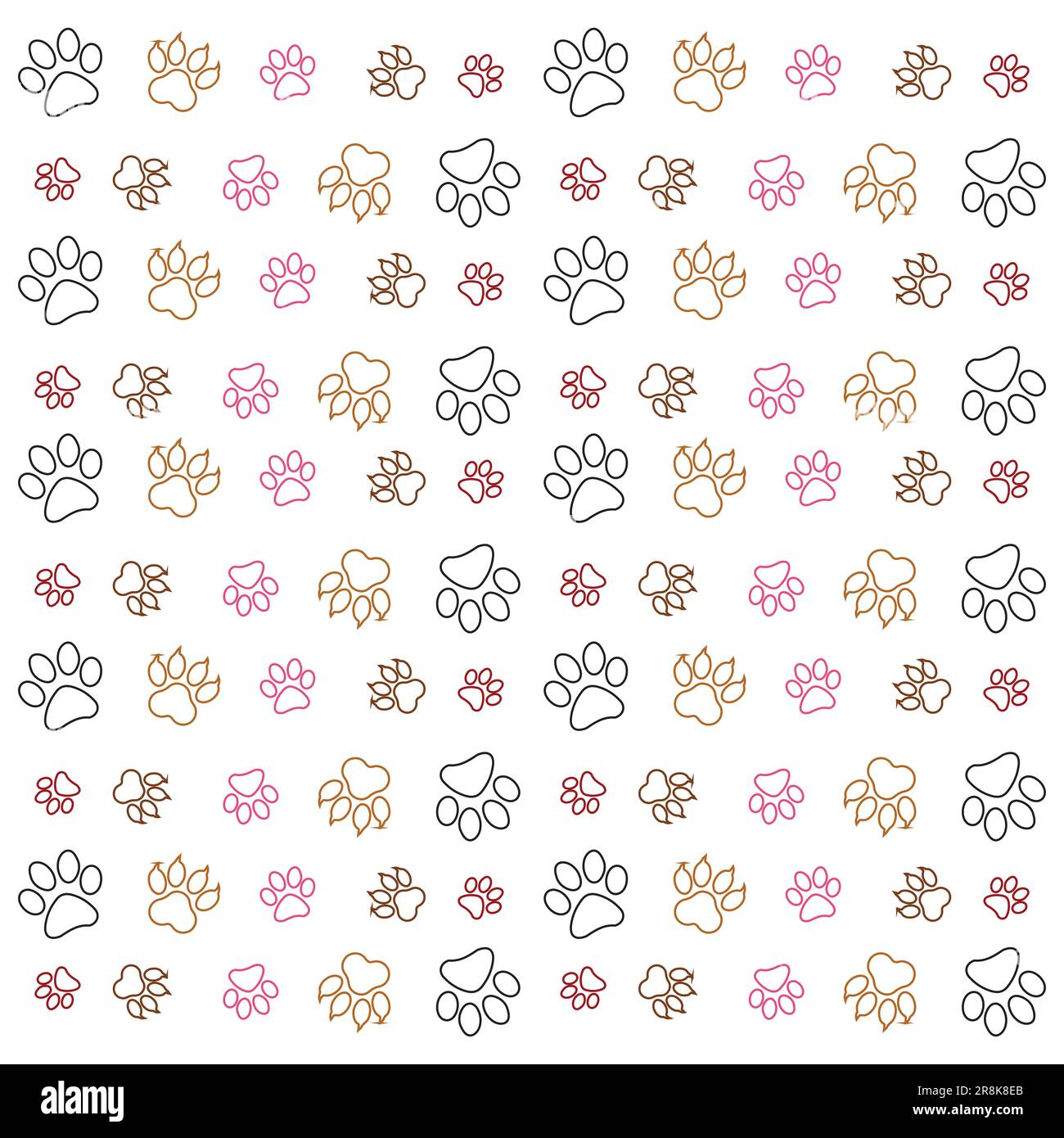 Background with dog paw print and bone Stock Vector Image & Art - Alamy