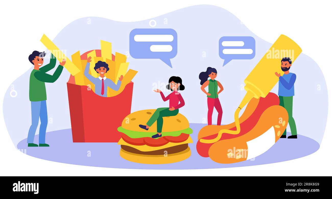 Man eating burger in fast food Cut Out Stock Images & Pictures - Alamy