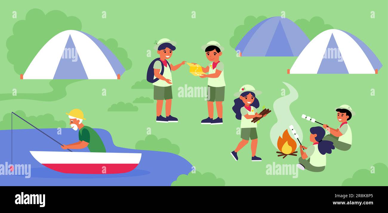 Senior girl scout Stock Vector Images - Alamy