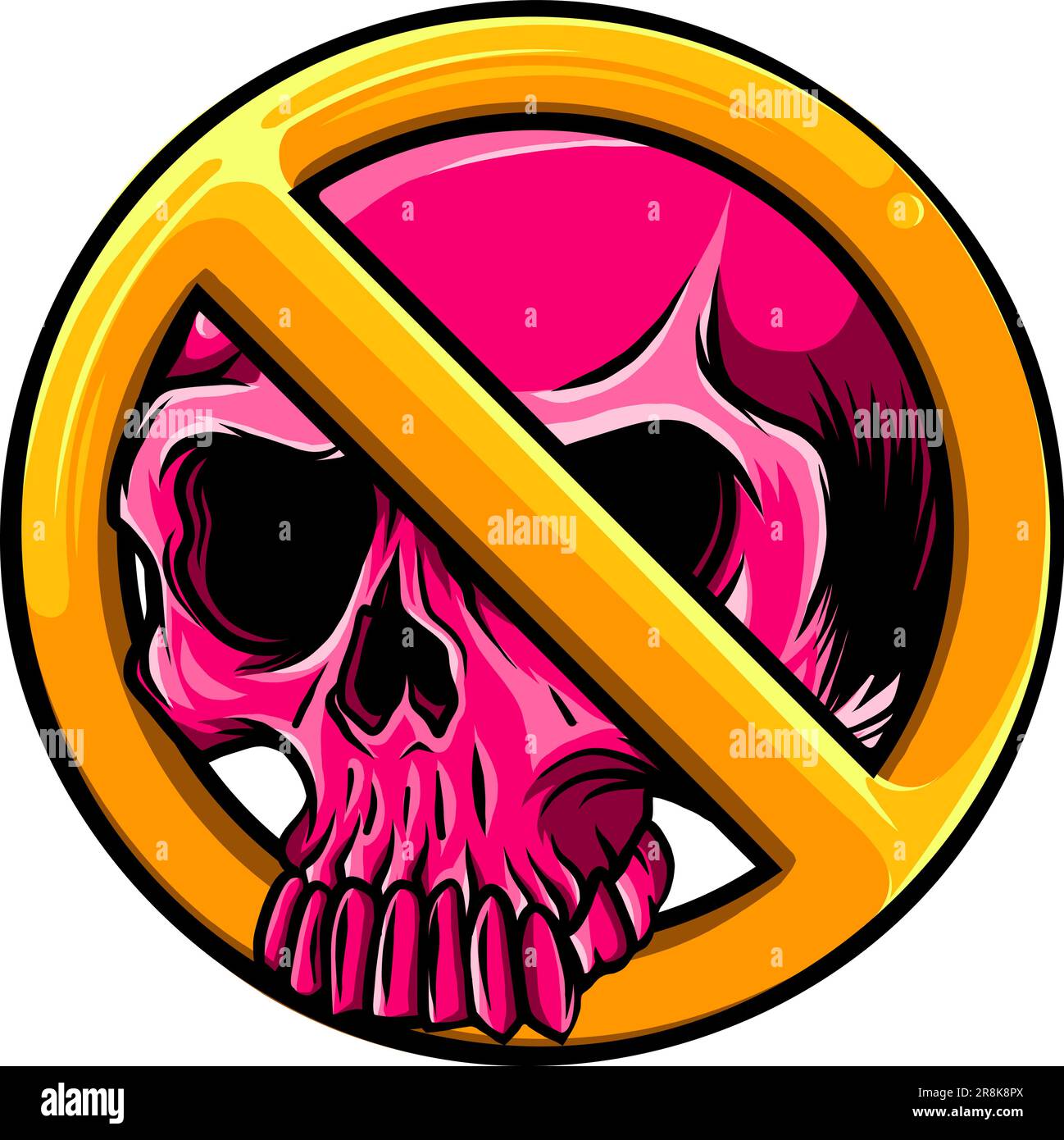 Skull cross bone stop sign hi-res stock photography and images - Alamy