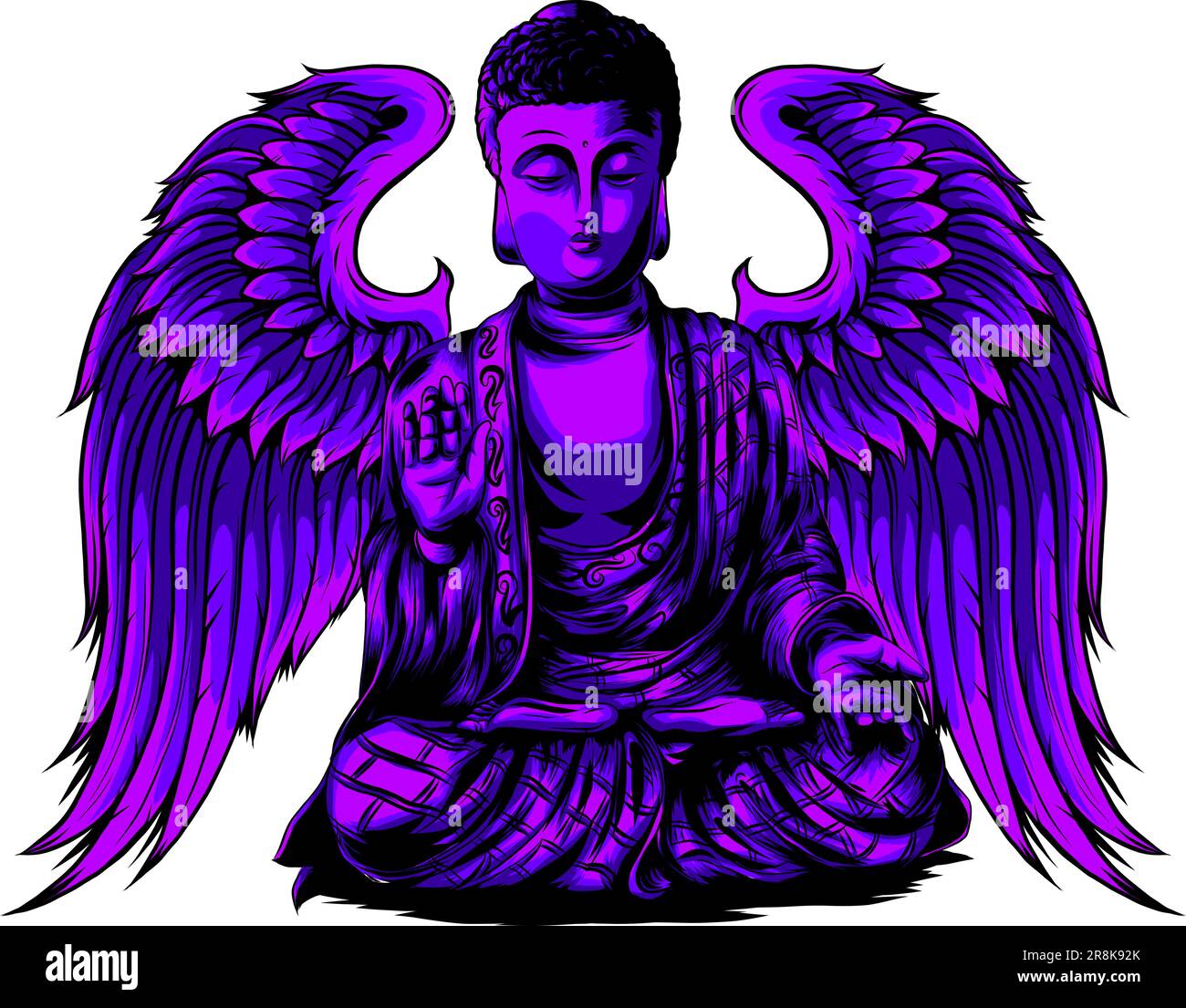 buddha falying emblem vector illustration Stock Vector Image & Art - Alamy
