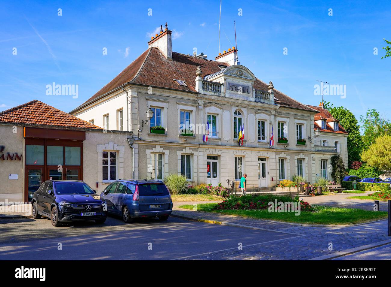 Town Hall of Crécy la Chapelle, a village of the French department of ...