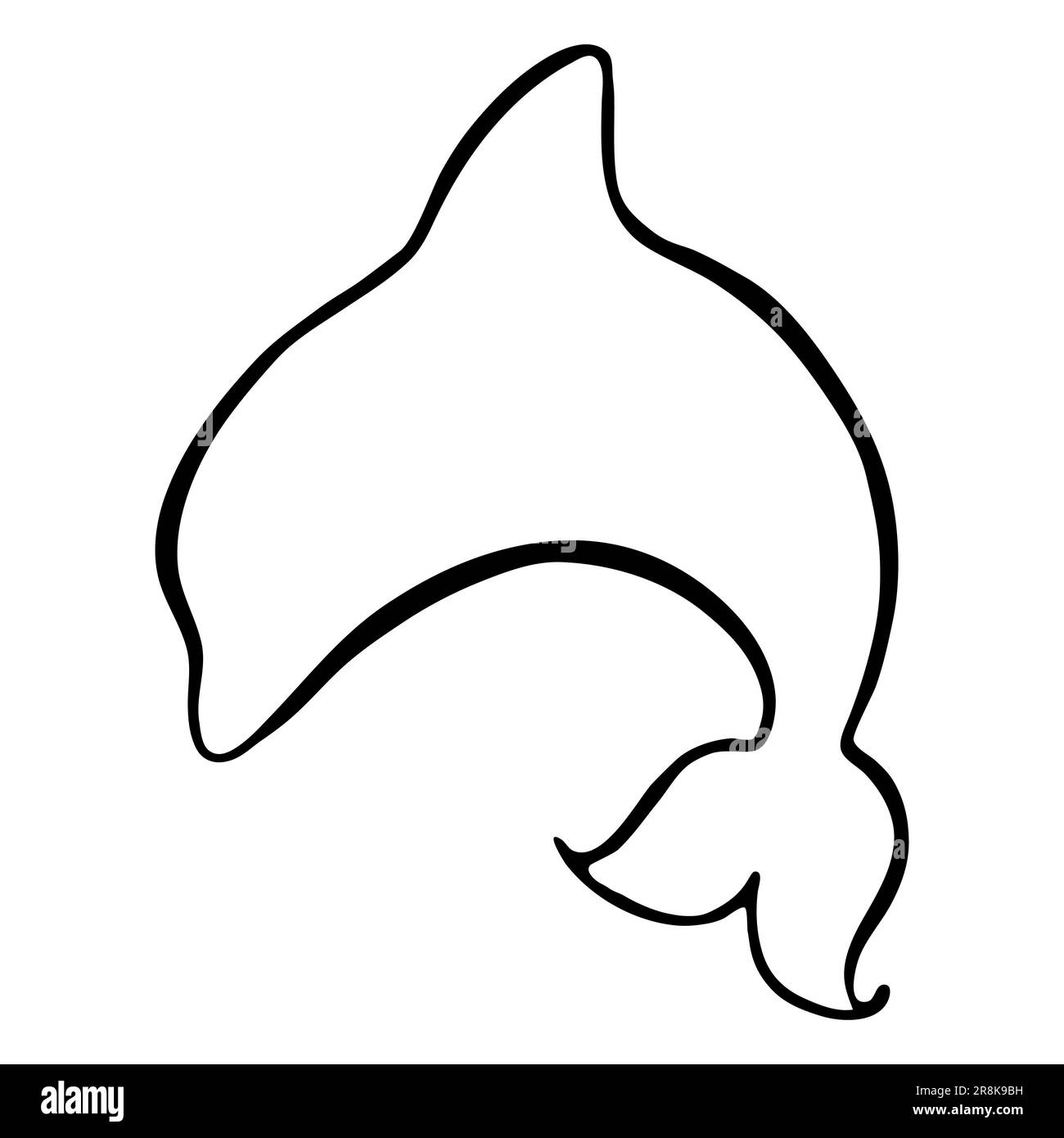 Dolphin shape Black and White Stock Photos & Images - Alamy