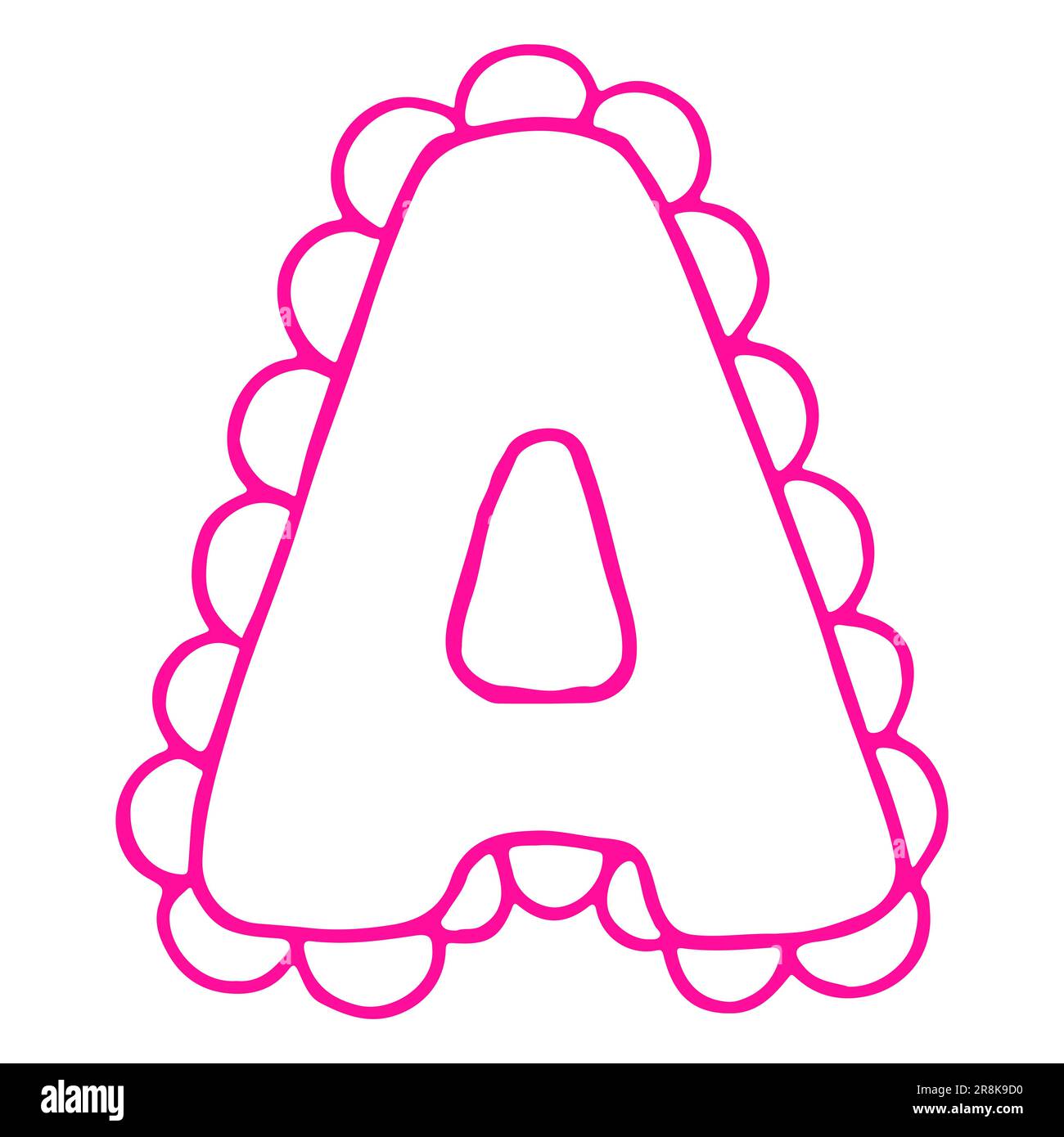 Letter A pink lace lettering alphabet isolated vector Stock Vector ...