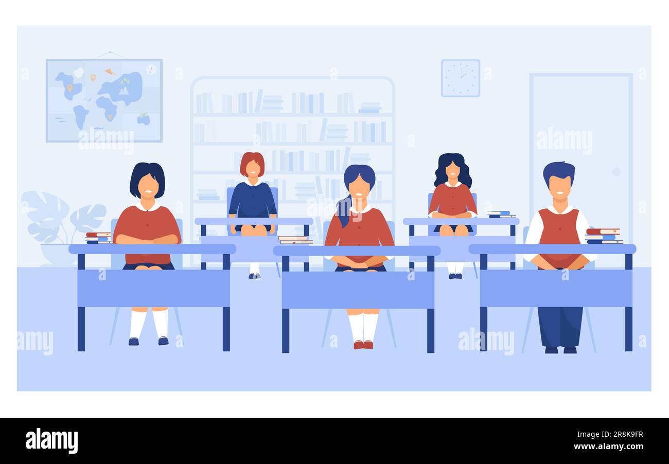 Schoolgirl kid study in Stock Vector Images - Alamy