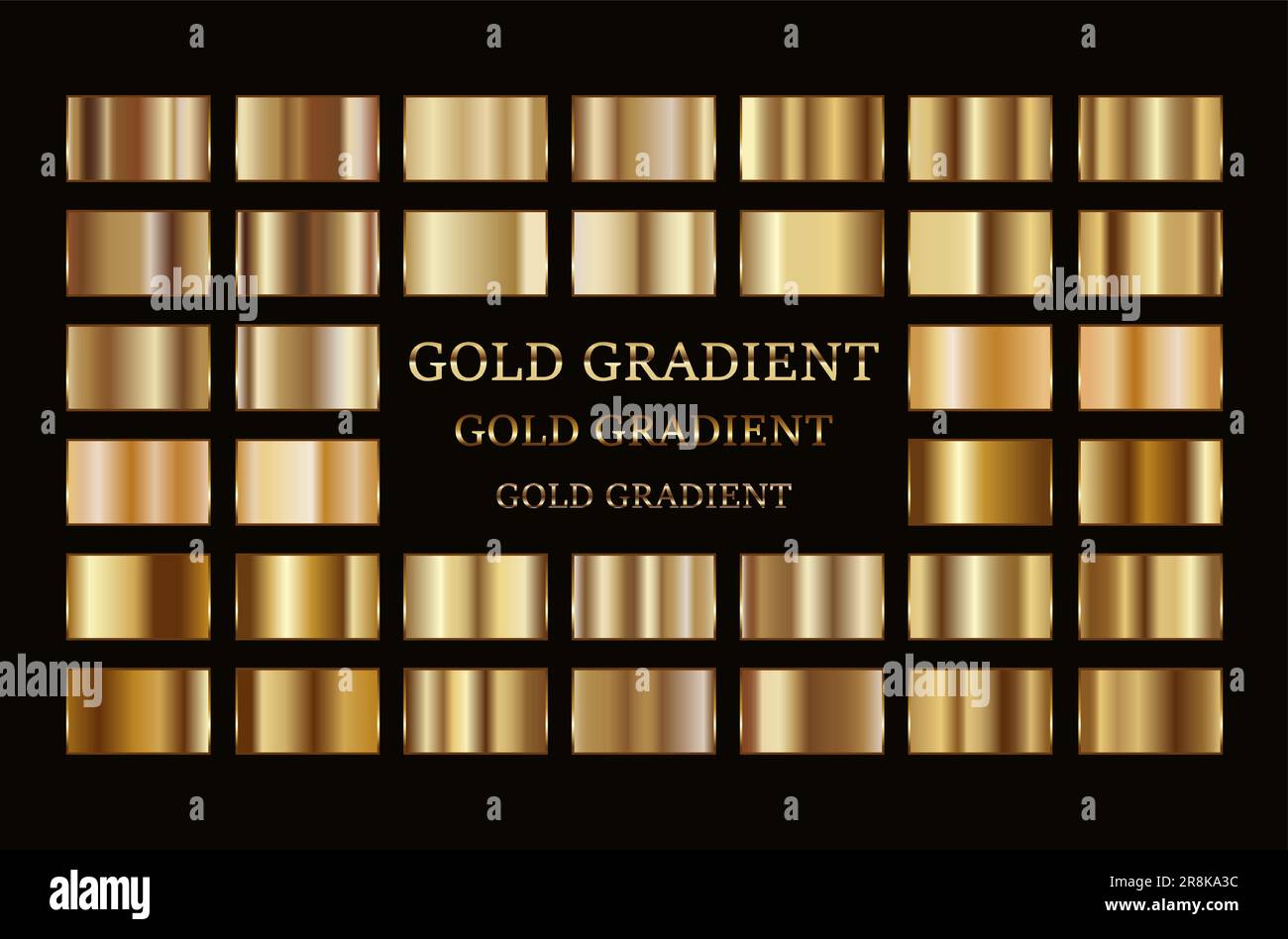 set of vector golden gradients samples. Sutable for text, flyers ...