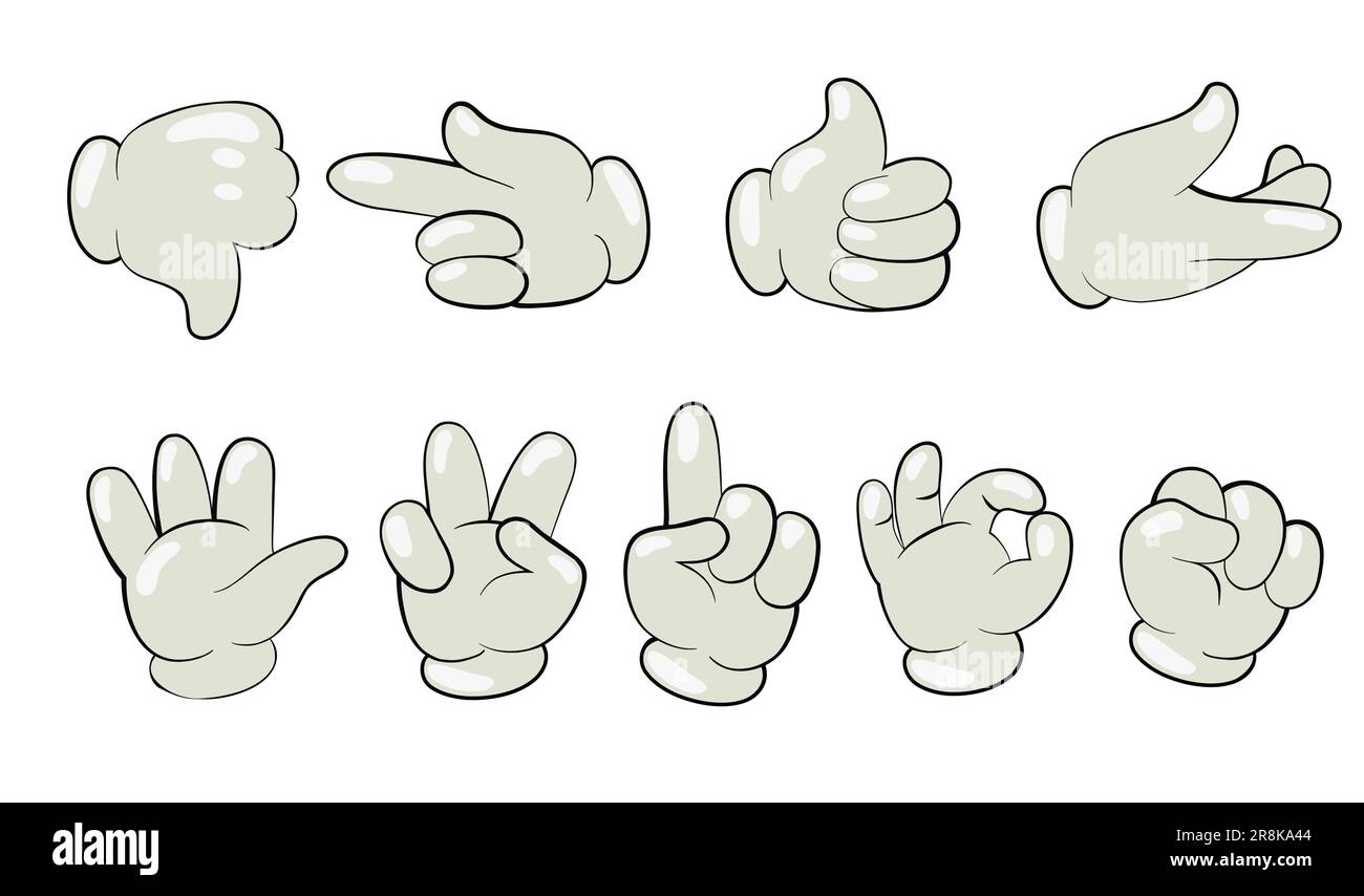 Cartoon hand gloves hi-res stock photography and images - Alamy