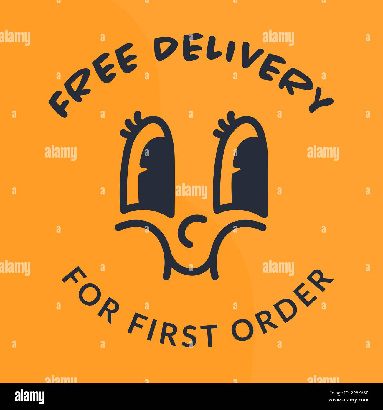 Free delivery for first order, promotional banner Stock Vector Image ...