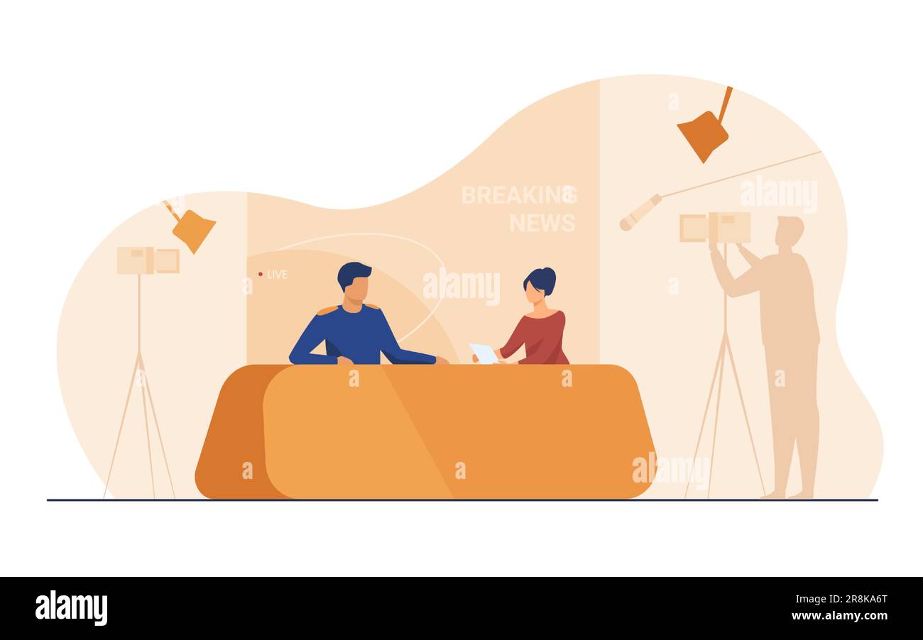 Tv studio shooting Cut Out Stock Images & Pictures - Alamy