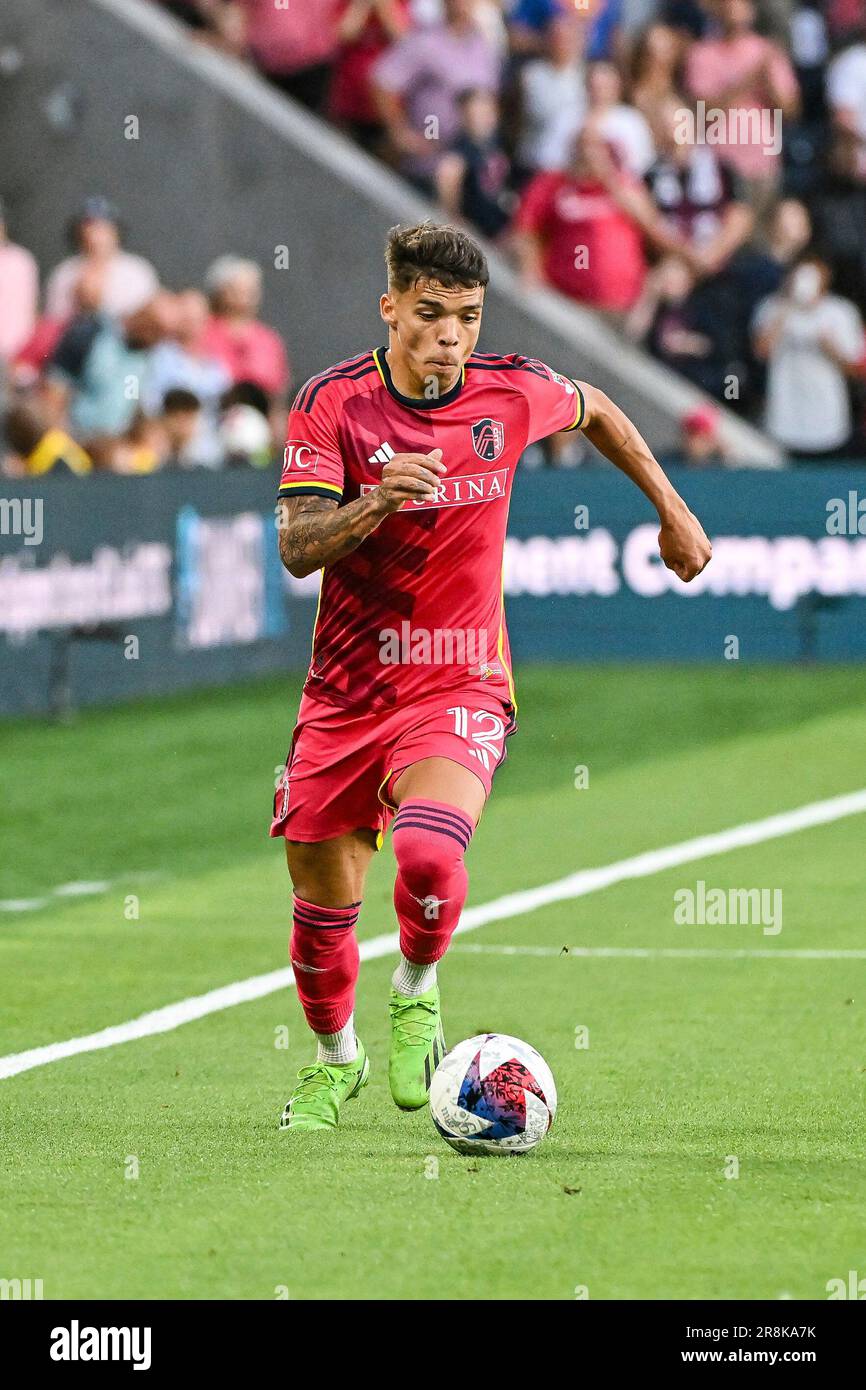 ST. LOUIS, MO - JUN 21: St. Louis City midfielder Celio Pompeu (12 ...