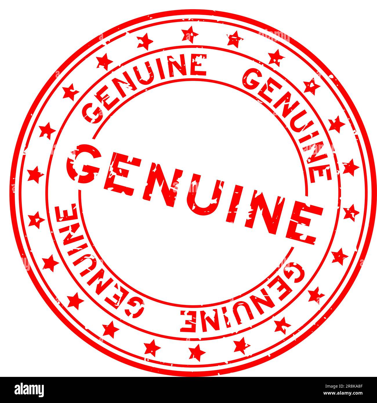 Grunge red genuine word round rubber seal stamp on white background Stock Vector Image & Art - Alamy