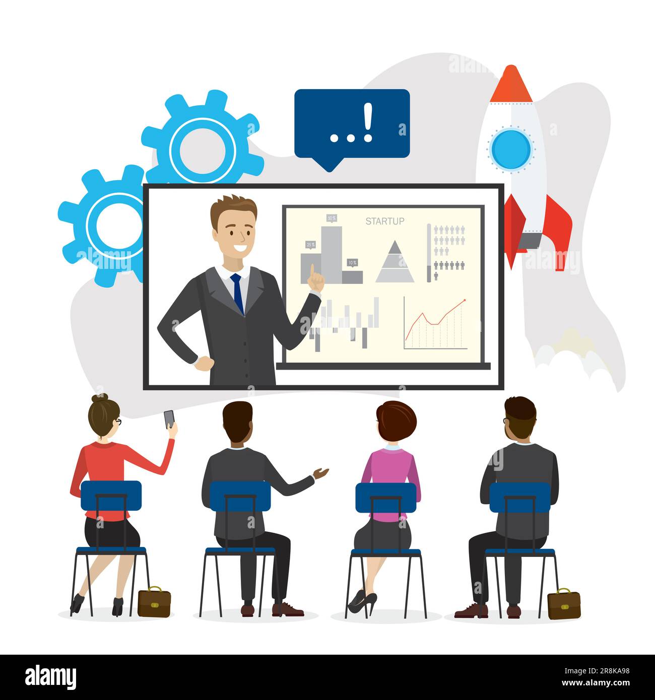 Speaker audience rear view Stock Vector Images - Alamy