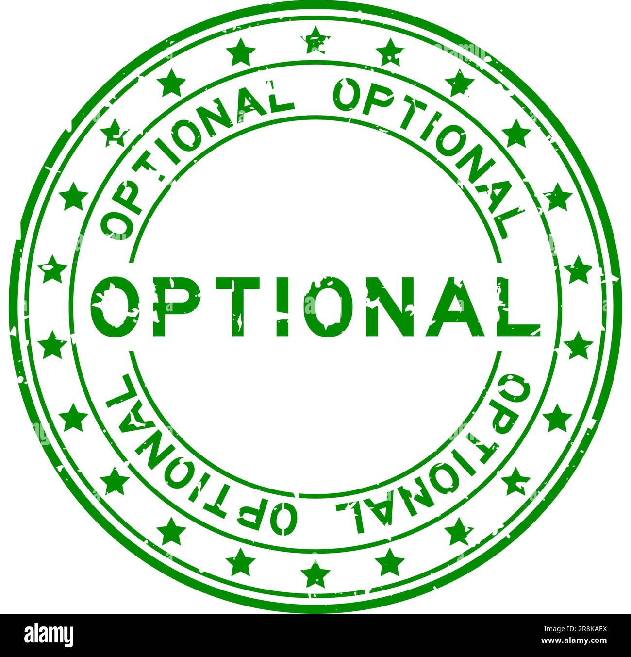 Grunge green optional word round rubber seal stamp on white background Stock Vector Image & Art ...