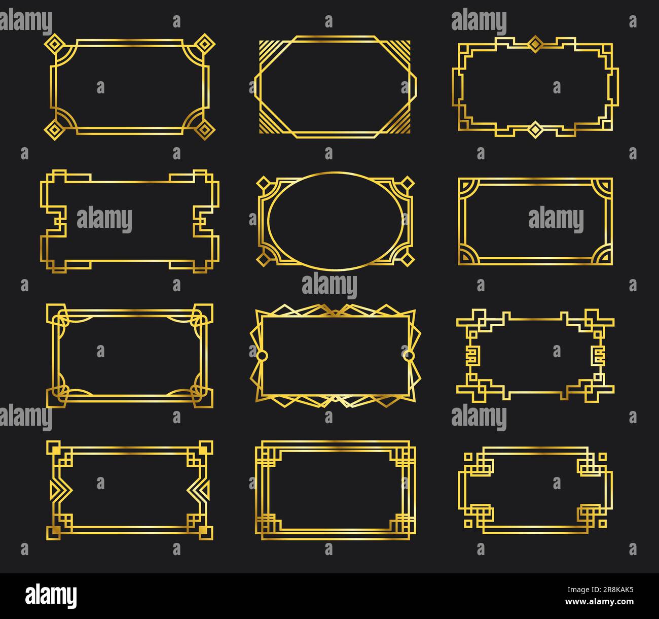 Vintage frames gold ornament Stock Vector Images - Alamy