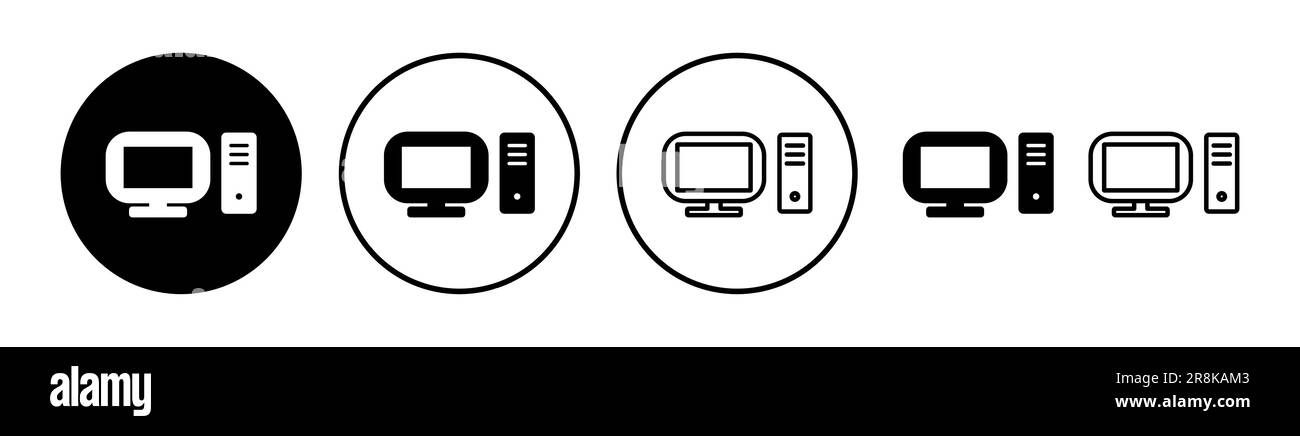 Computer icon vector. computer monitor icon Stock Vector Image & Art ...
