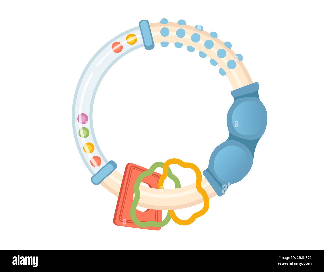 Baby teething toy bracelet vector illustration isolated on white ...