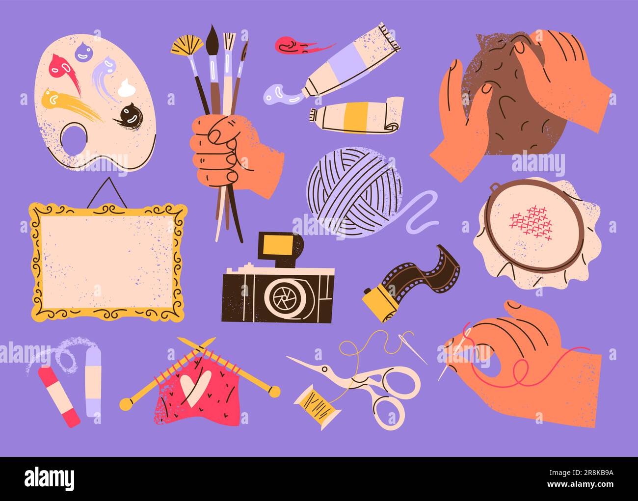 Hand craft items Stock Vector Images - Alamy