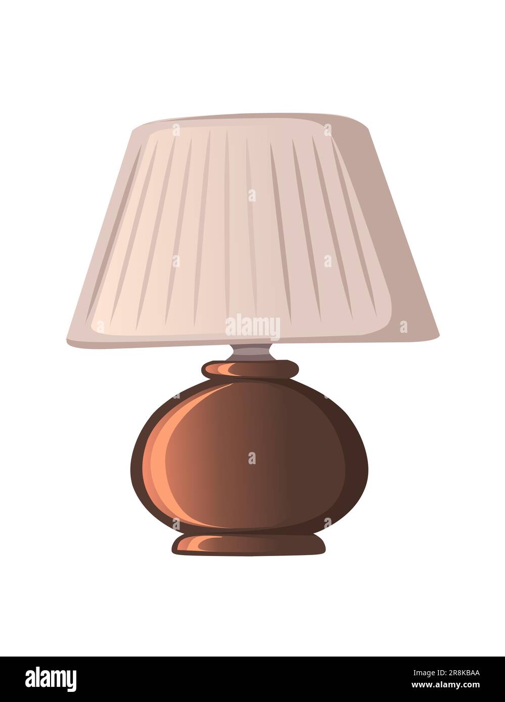 Classic style retro desk lamp vector illustration isolated on white ...