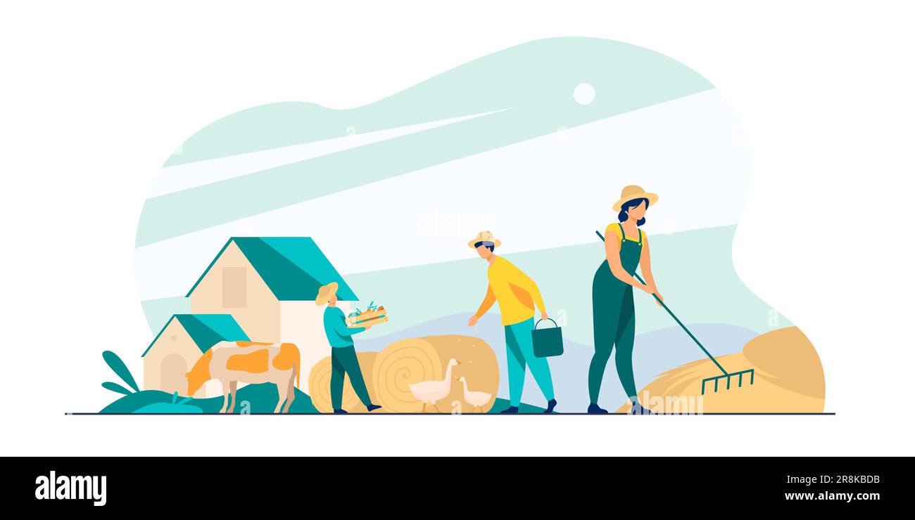 People farm job rural Stock Vector Images - Alamy