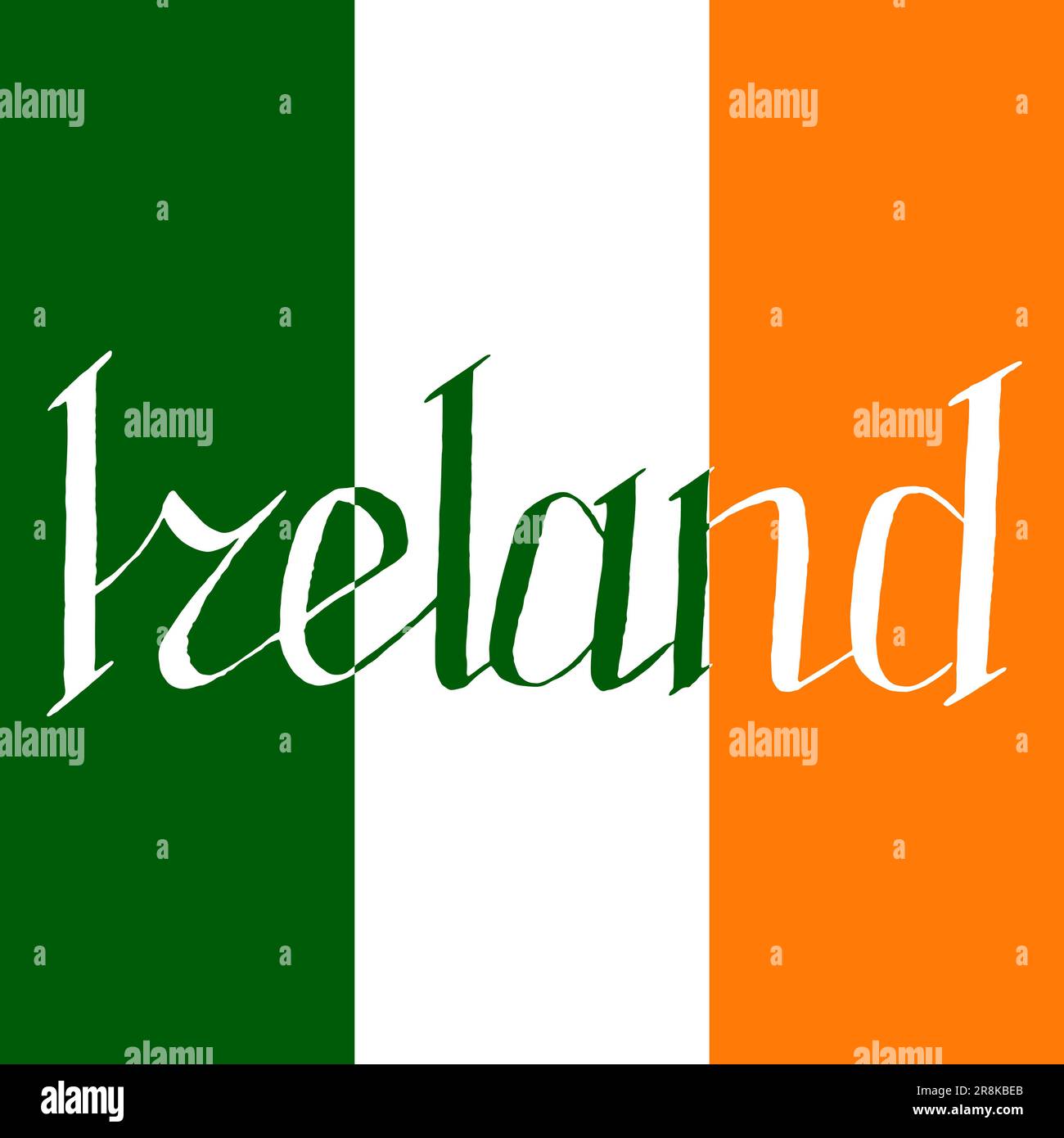 Ireland phrase word lettering typographic flag vector Stock Vector ...