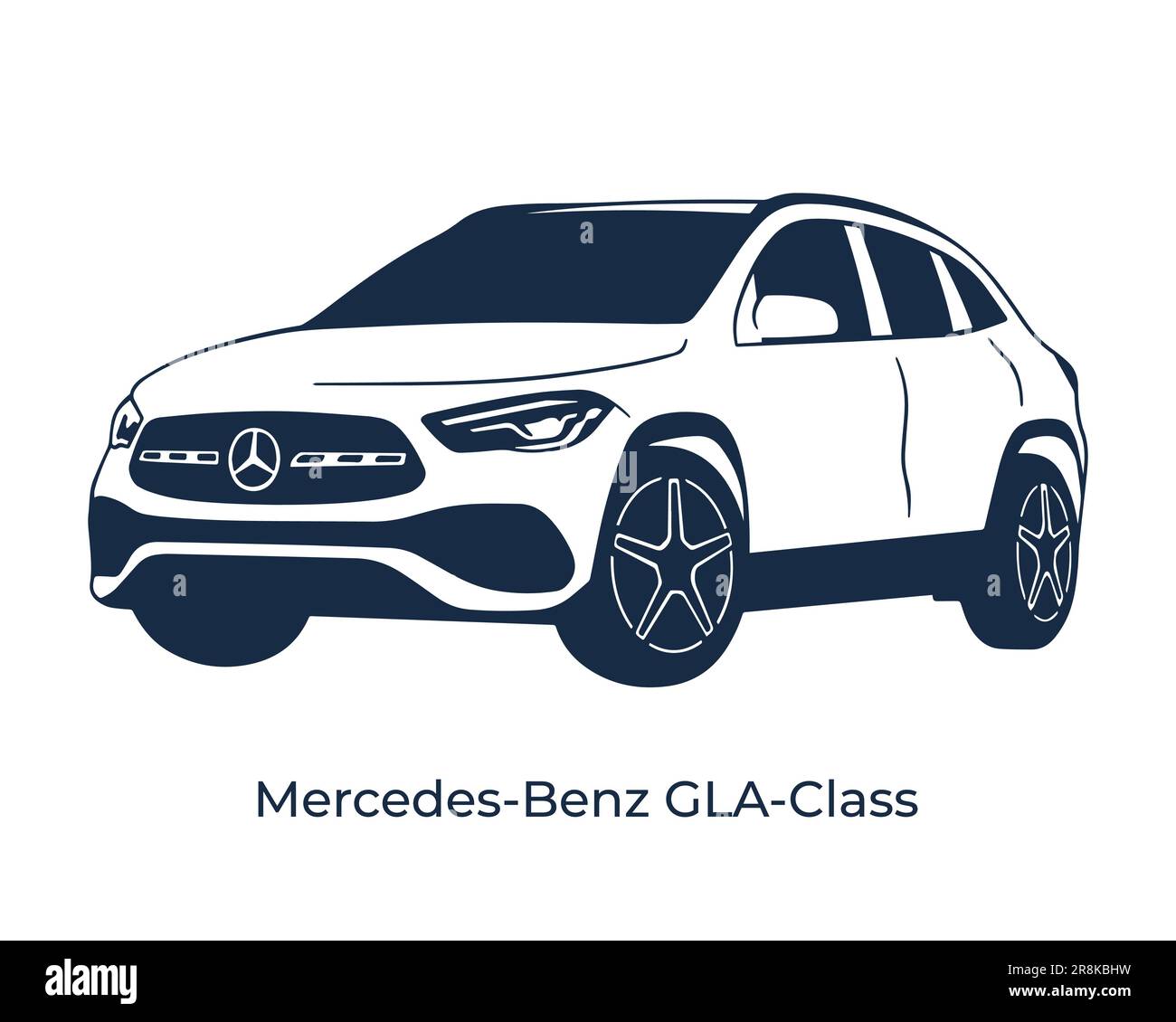 Vector silhouettes, icons of Mercedes brand cars Stock Vector Image ...
