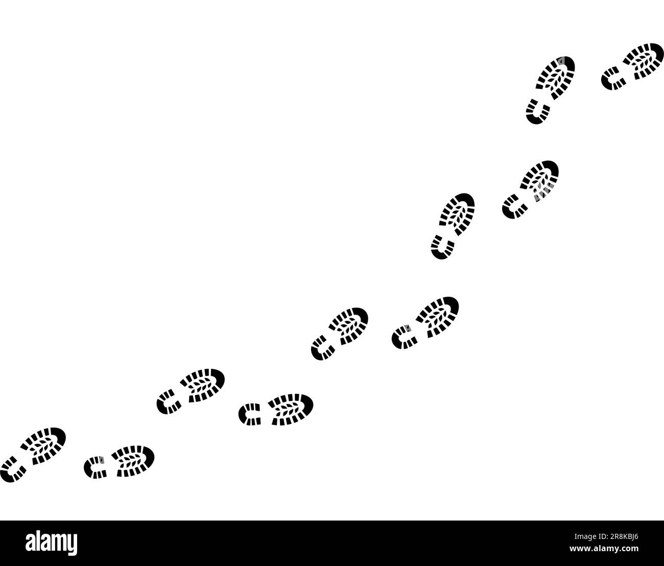 detailed walking footprints bootprints pattern brush vector illustration Stock Vector Image ...