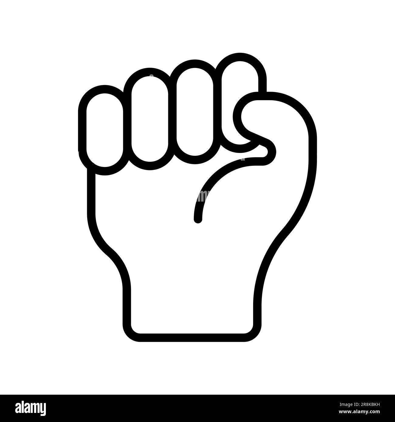 i stand with Ukraine fist arm outline filled icon Stock Vector Image ...