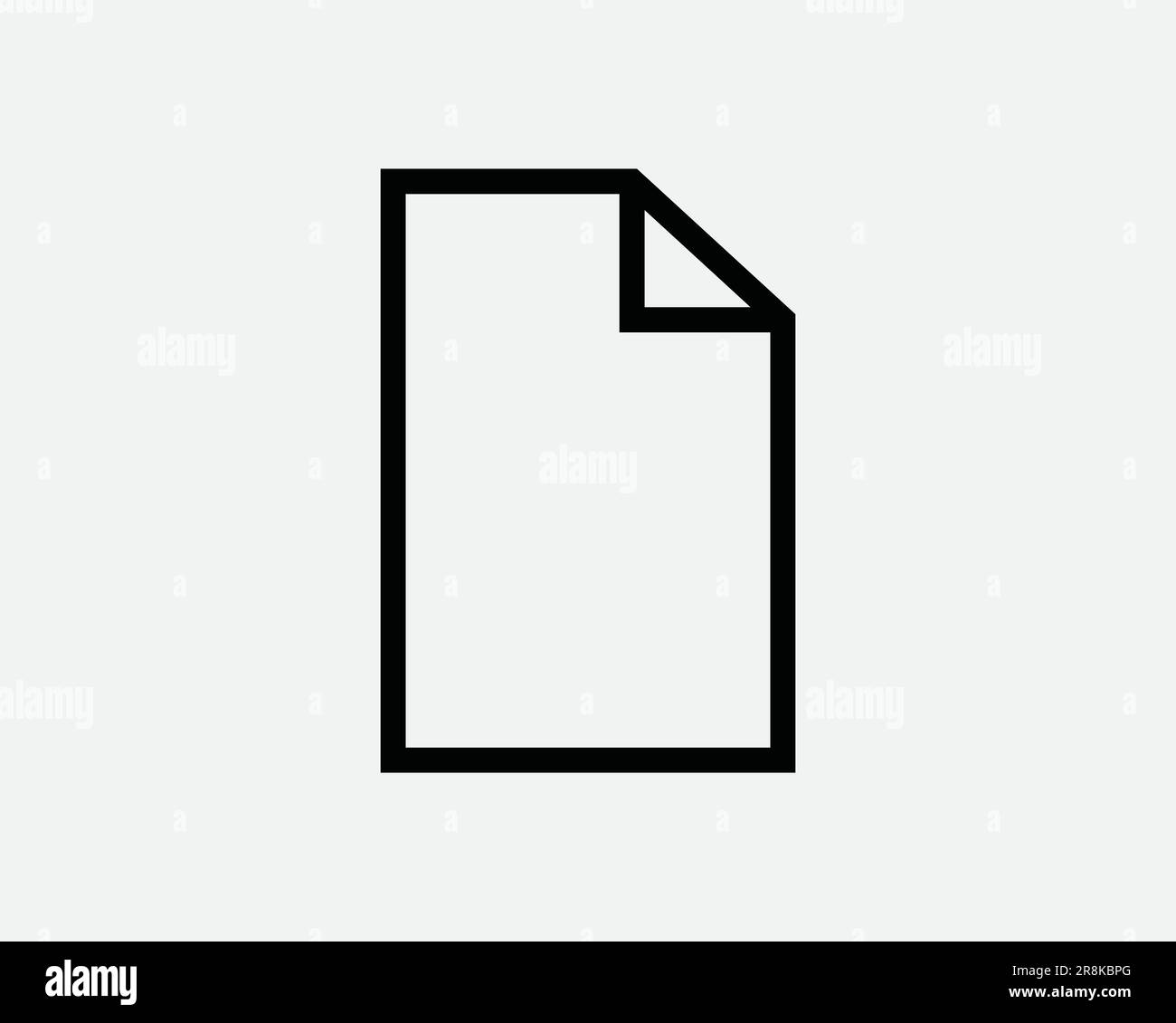 File Line Icon. Document Page Paper Text Word Doc Note Sheet Memo Report Form Black White Sign ...