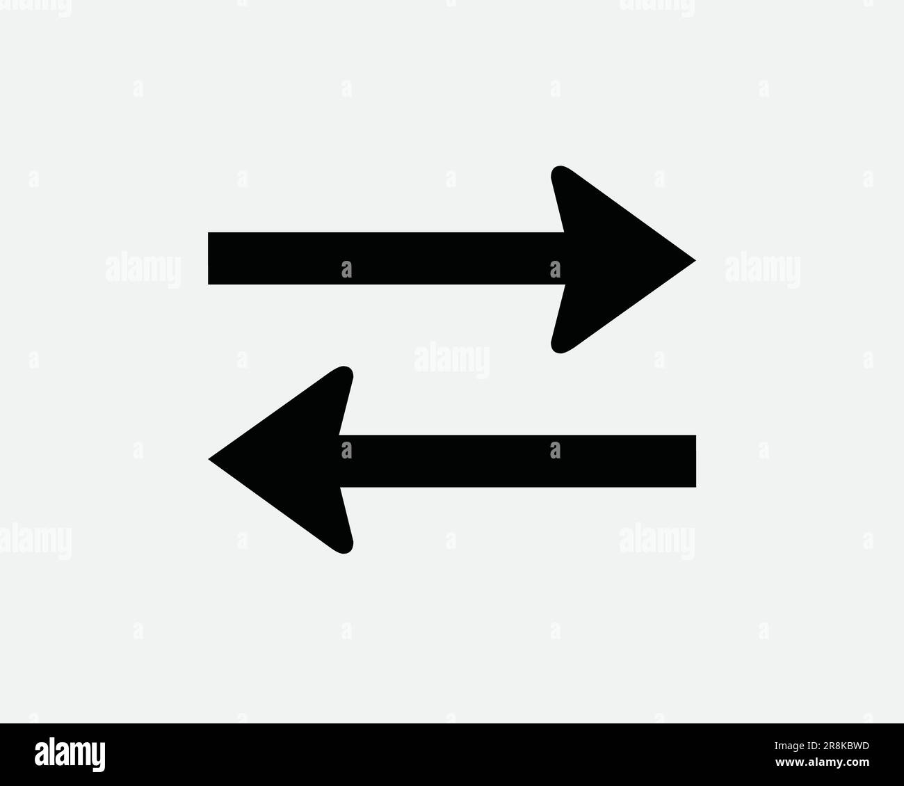 Right and Left Arrow Icon. Direction Navigation Previous Next Two Double Opposite Exchange Black ...